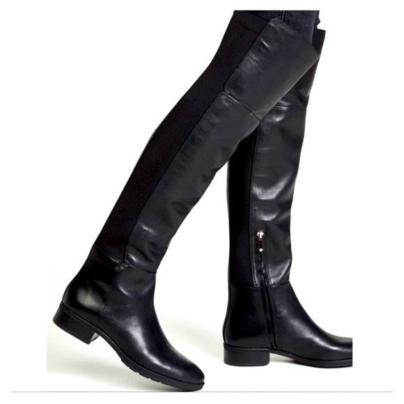 Sam Edelman | Shoes | Sam Edelman Pam Over The Knee Black Leather Boots ...